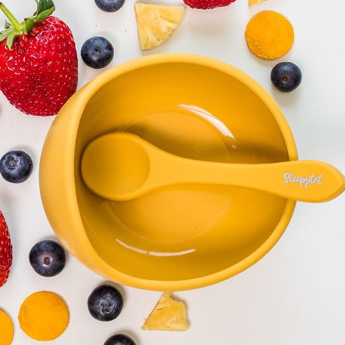 Sleepytot - Suction Bowl & Silicone Spoon Set - Sleepytot New Zealand